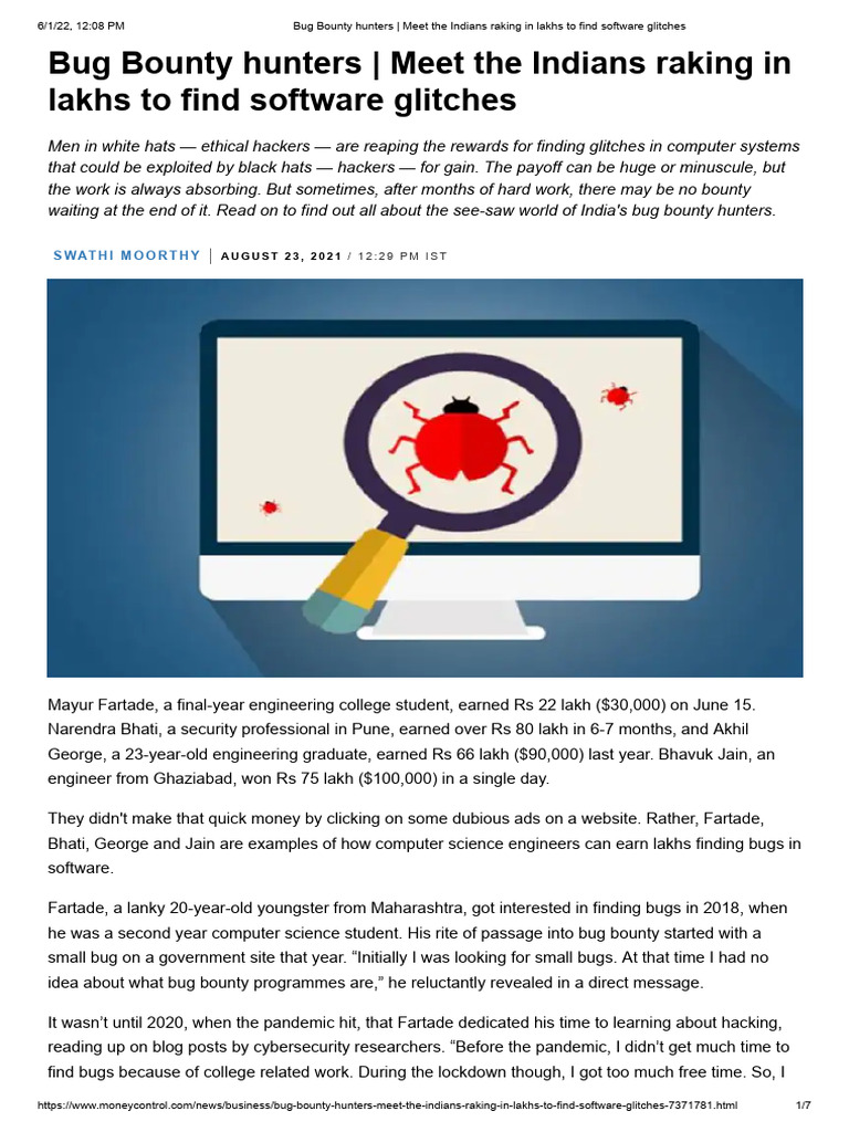 Bug Bounty Hunters - Meet The Indians Raking in Lakhs To Find Software ...