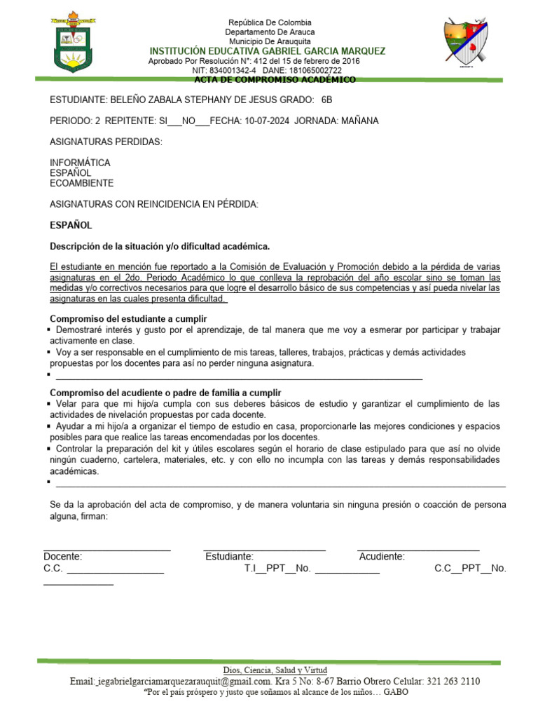 Beleño Zabala Stephany de Jesus | PDF | Aprendizaje