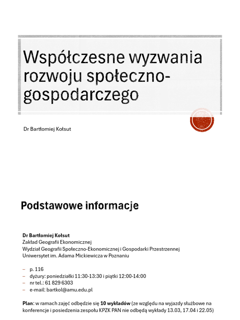 Wyzwania Prezentacja IIIsem | PDF
