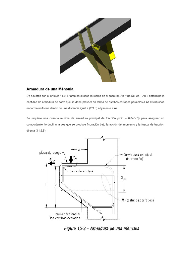 Armadura de Ménsula: Requisitos y Cálculos | PDF