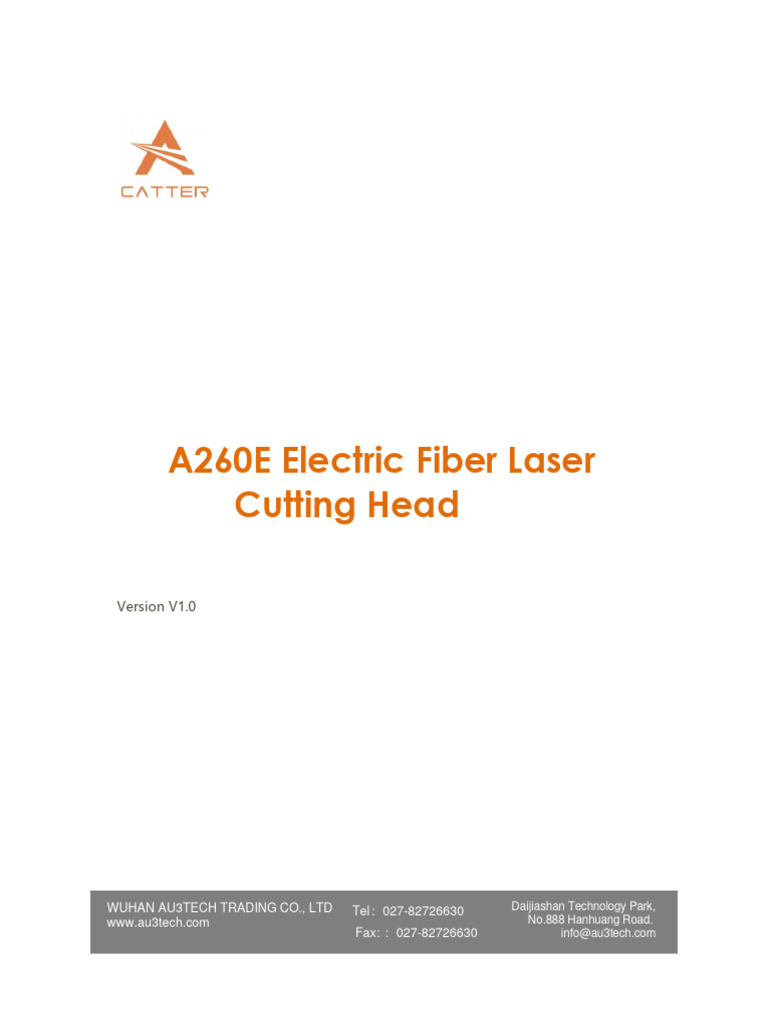 A260E Electric Fiber Laser Cutting Head | PDF