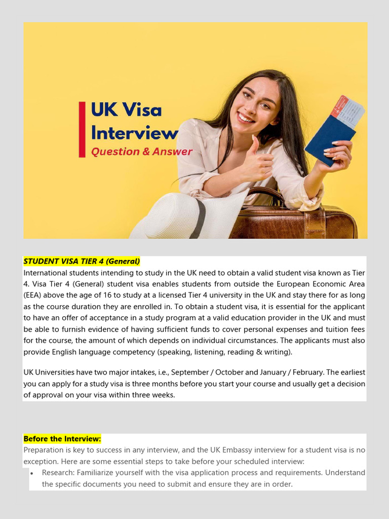Embassy Interview A | PDF | Travel Visa