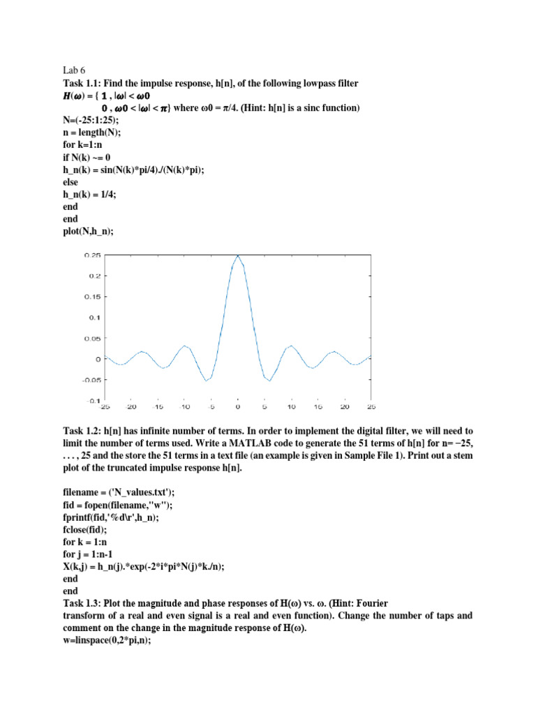Lab6 | Download Free PDF | Signal Processing | Telecommunications Engineering