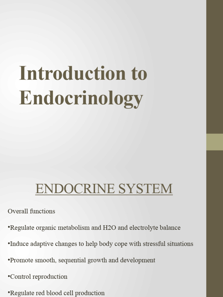 Overview of Endocrinology Principles | PDF | Hormone | Neuroendocrinology