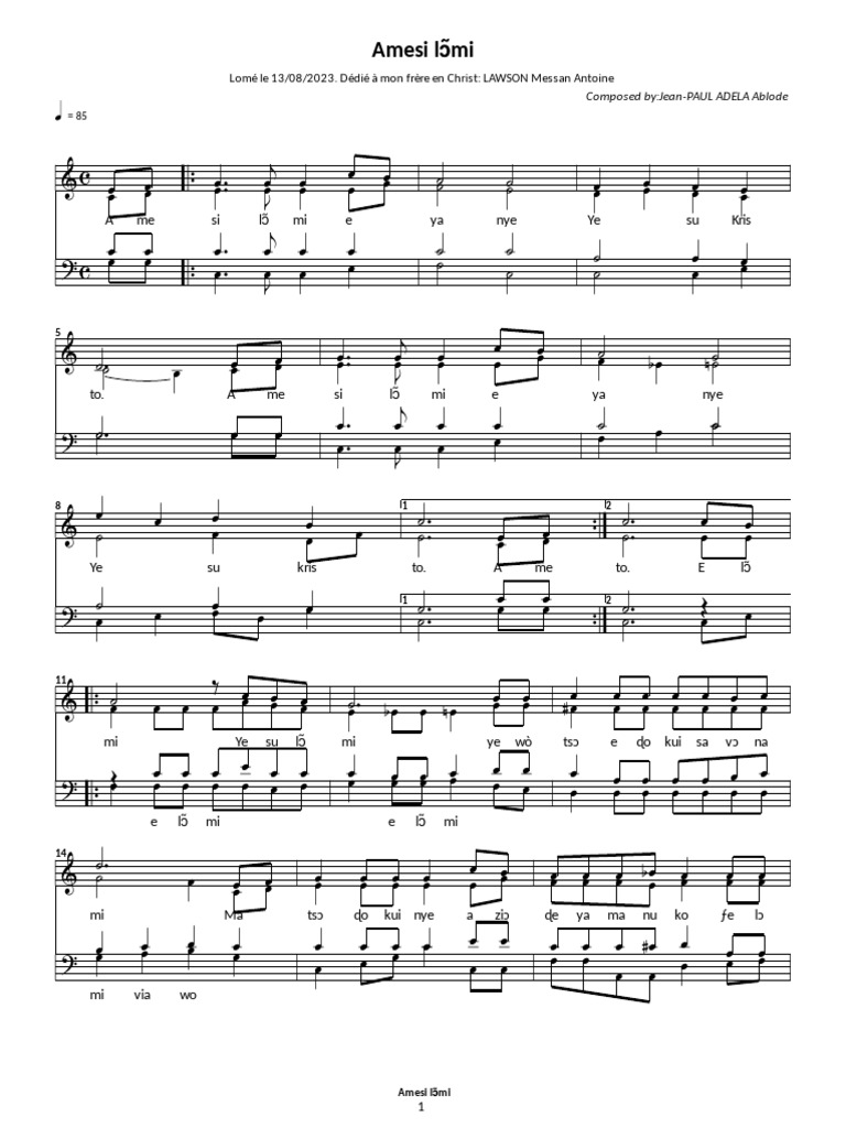 Amesi Lɔ̃mi | PDF