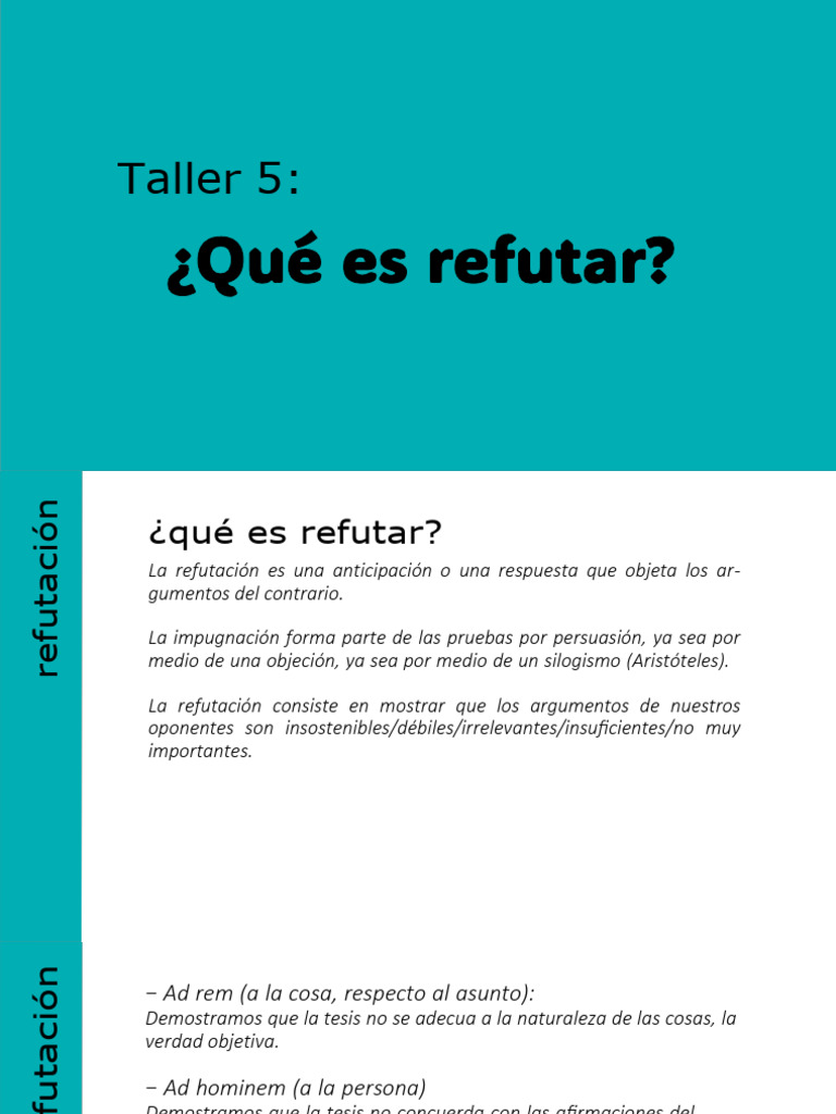 Cómo refutar argumentos efectivamente | PDF | Falacia | Argumento