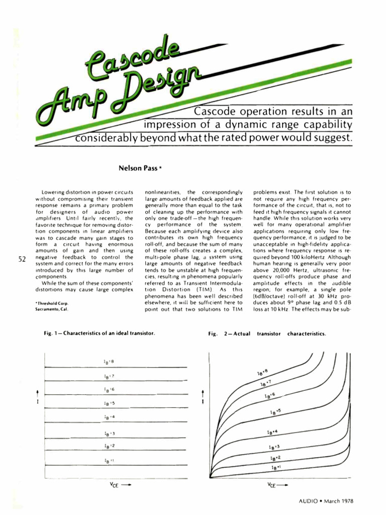 Cascode Amp Design | PDF | Amplifier | Distortion