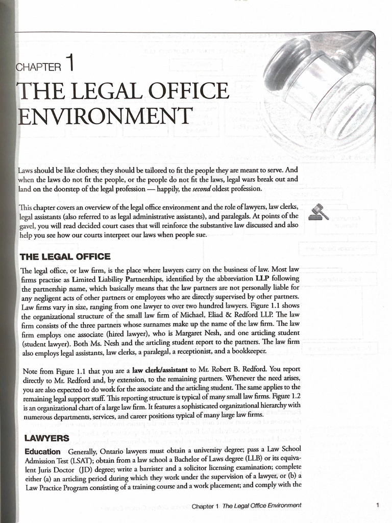 Legal Office Procedures For Law Clerks (CH 1-3) | PDF