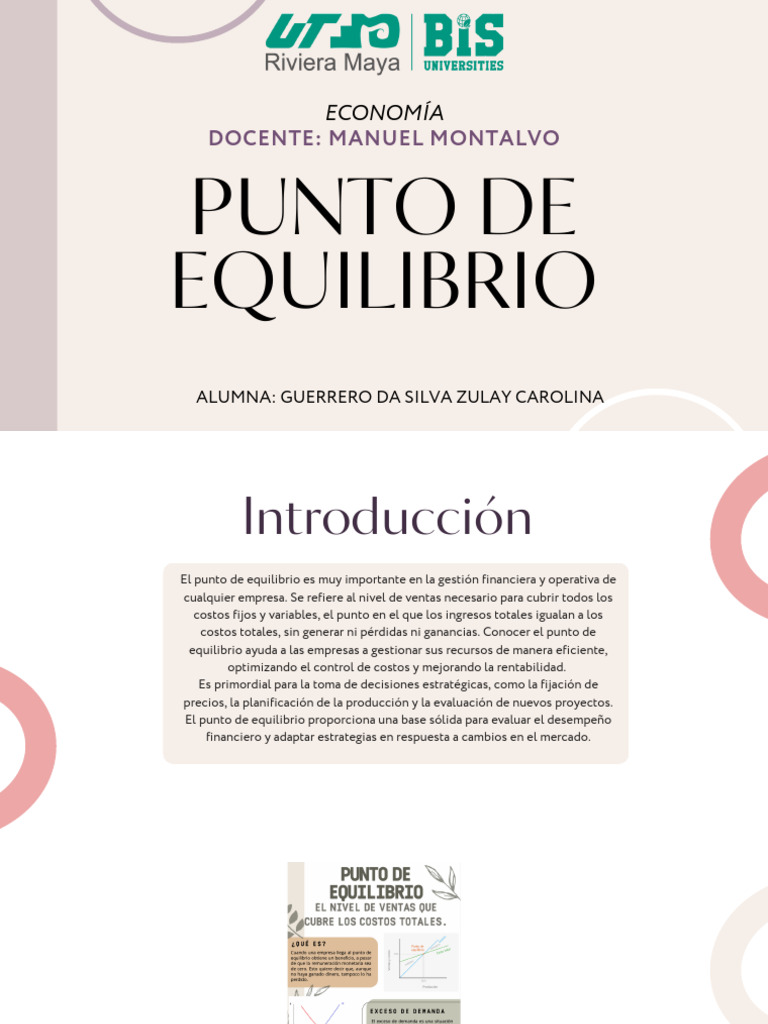 Nueva Punto de Equilibrio | PDF