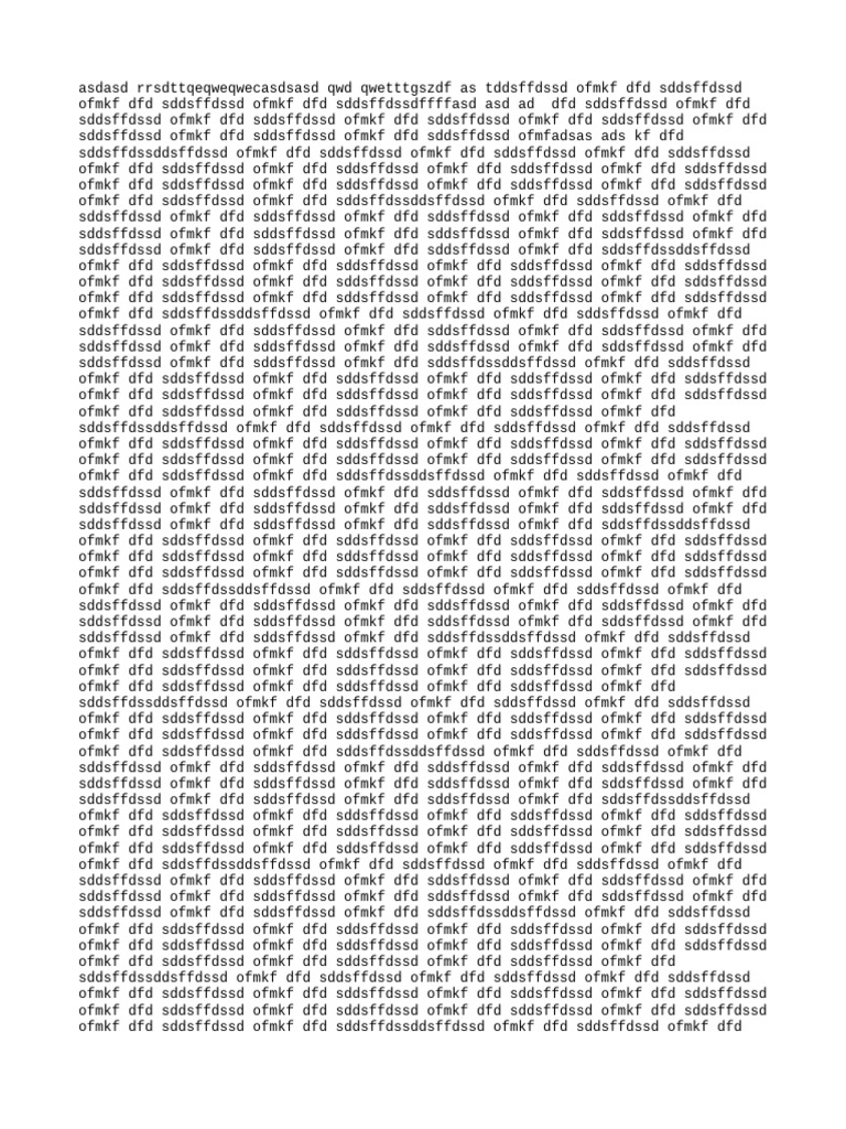 Ddsffdsasdrersd Ofmkf Ddasdas FD Xczxcs | PDF