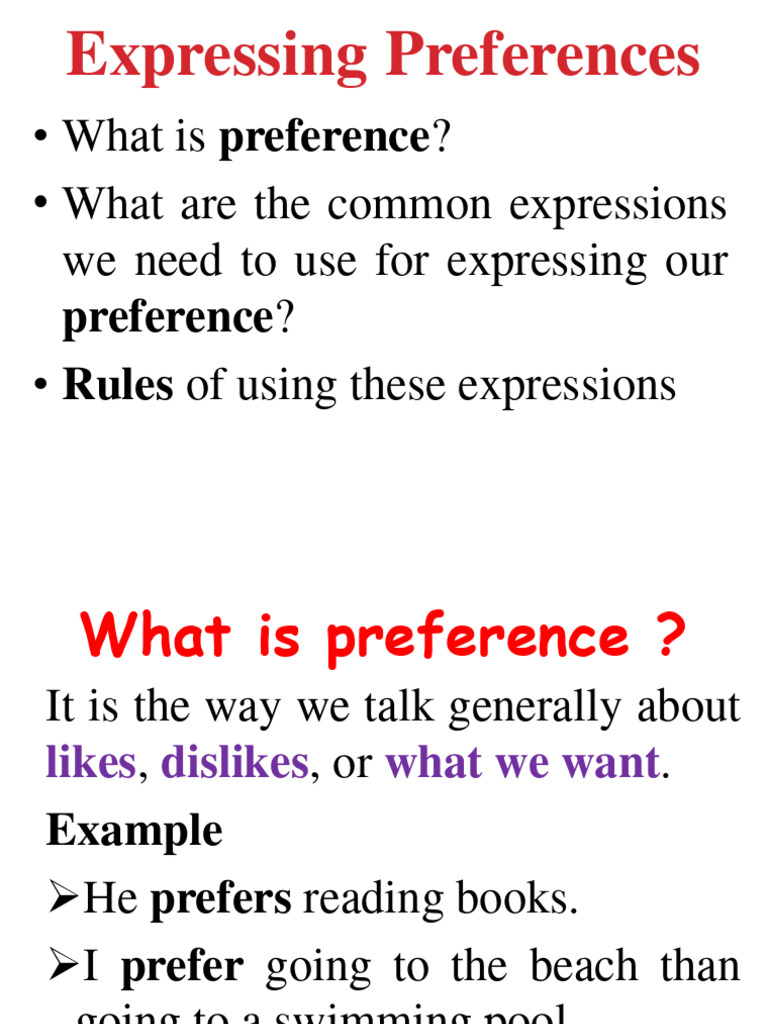 expressing preference | PDF