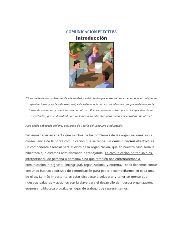 Folleto Del Resumen, Comunicaci - N - Efectiva | PDF | Comunicación | Aprendizaje