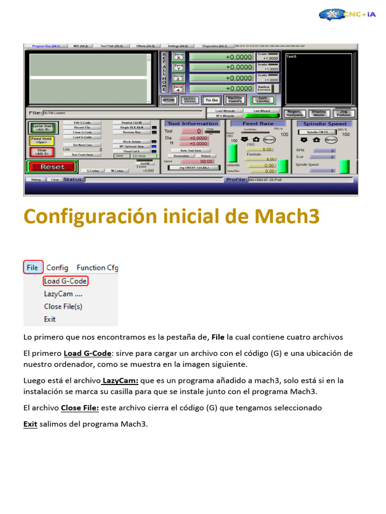 Guia Mach3 Version 3 | PDF | Programa de computadora | Programación