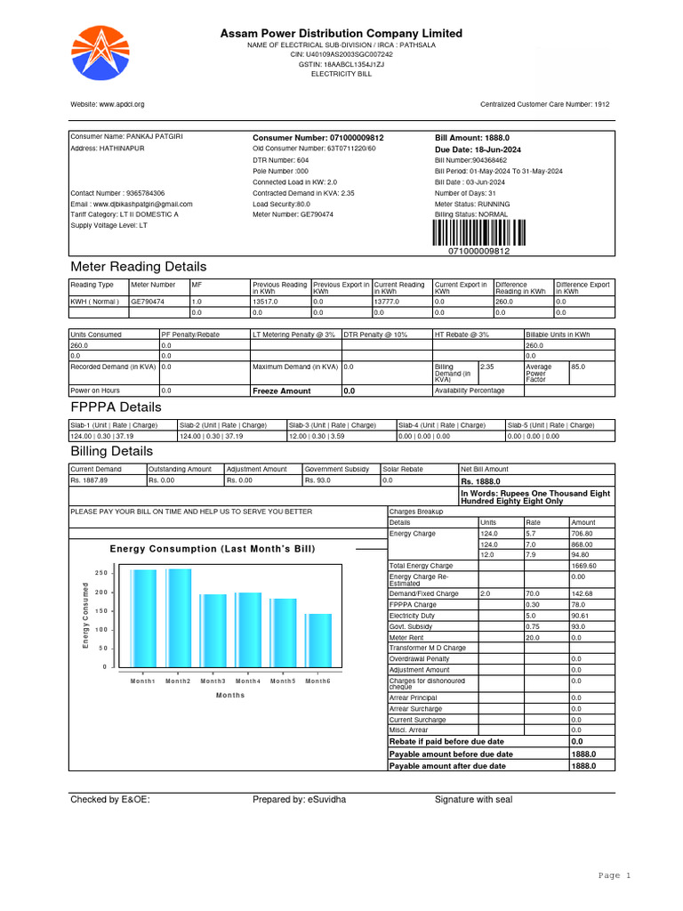 Onlinebill | PDF | Nature | Physical Quantities