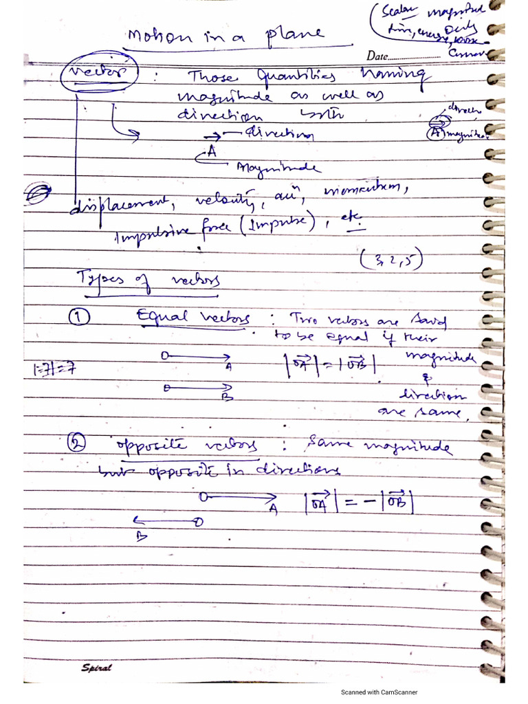 Physics Chapter Vector | PDF