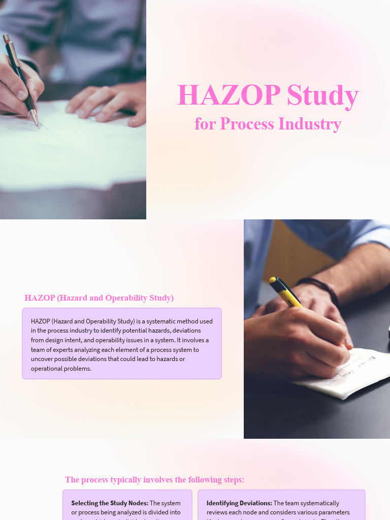 HAZOP Study For Process Industry | PDF | Process Engineering | Chemical Engineering