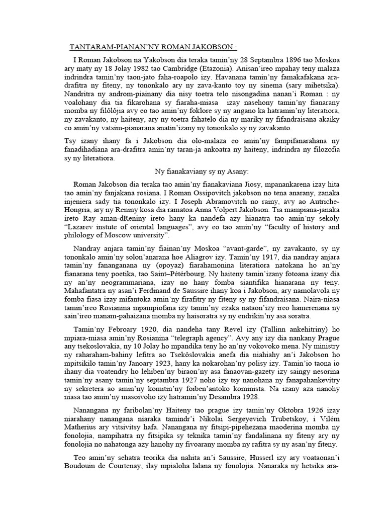 Roman Jakobson | PDF