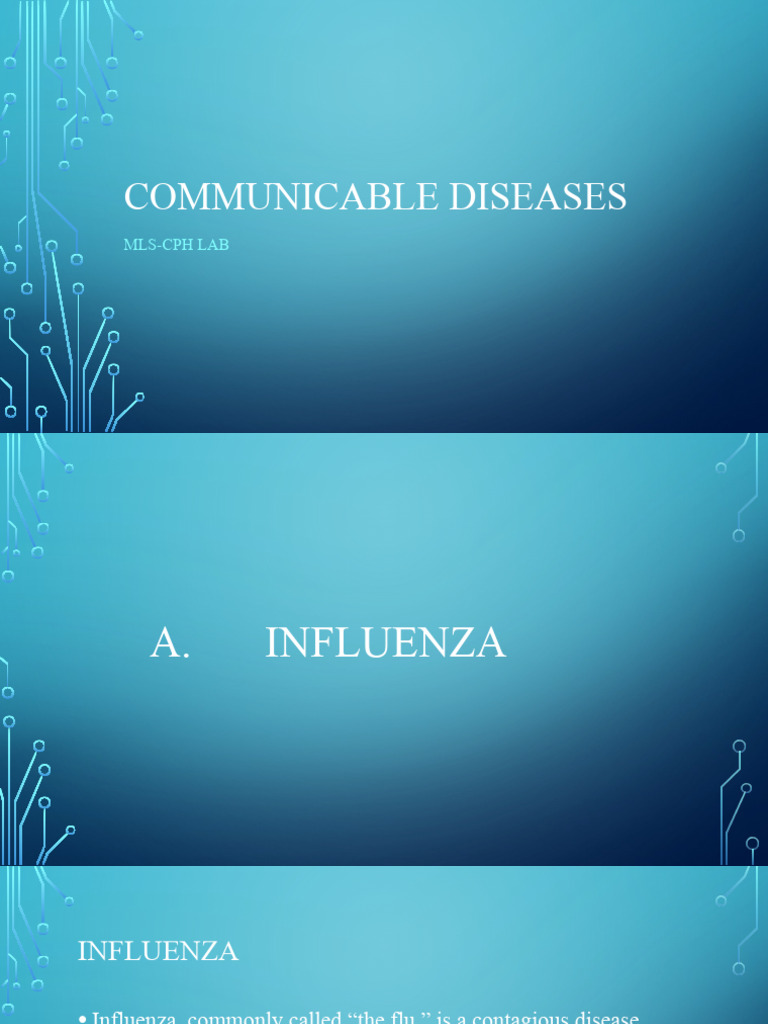 Overview of Communicable Diseases | PDF | Tuberculosis | Influenza