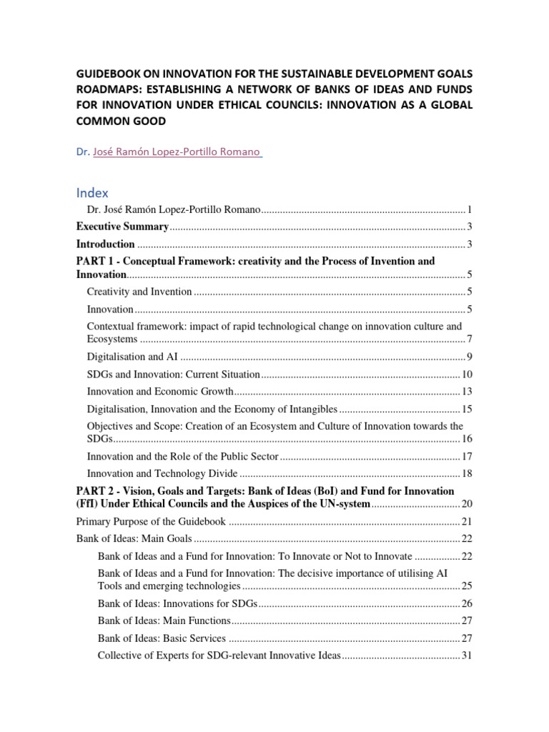 Innovation Guide for SDGs Roadmaps | PDF | Economic Growth | Innovation