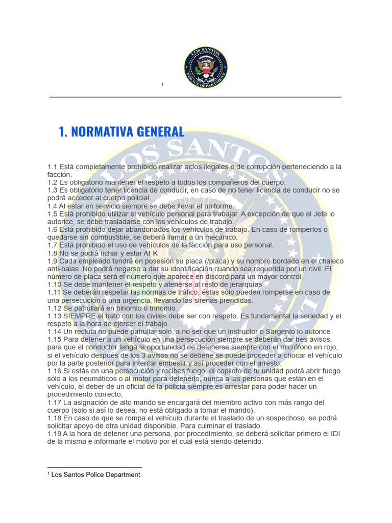 LSPD - Normativa-1 | PDF | Multa (pena) | Derecho penal