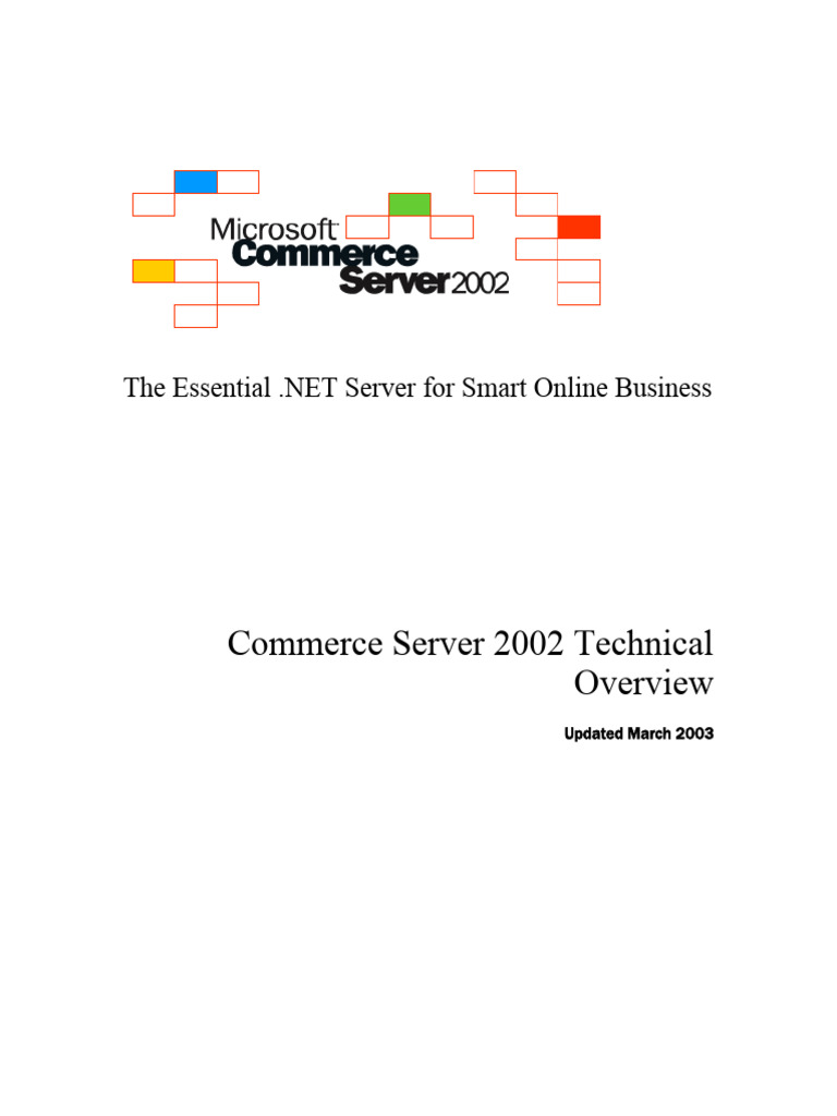 Commerce Server 2002 Technical Overview | Download Free PDF | Windows ...