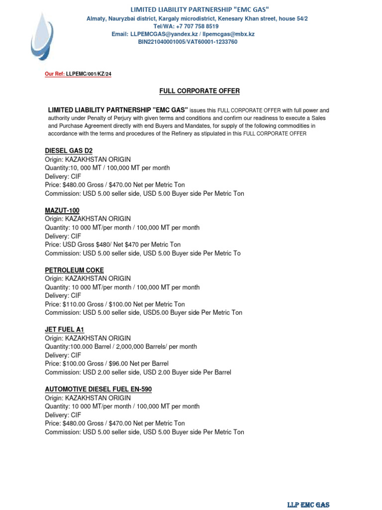 EMC KZ SCO C I F | Download Free PDF | Letter Of Credit | Business