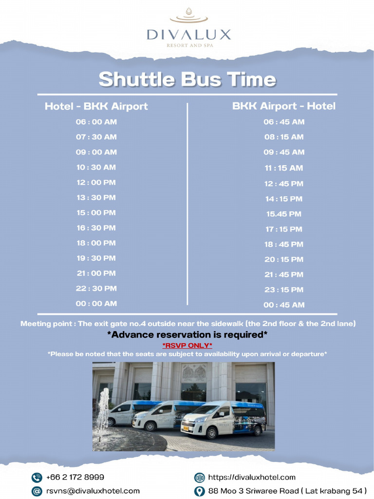 SHUTTLE BUS TIME (Latest Update) | PDF