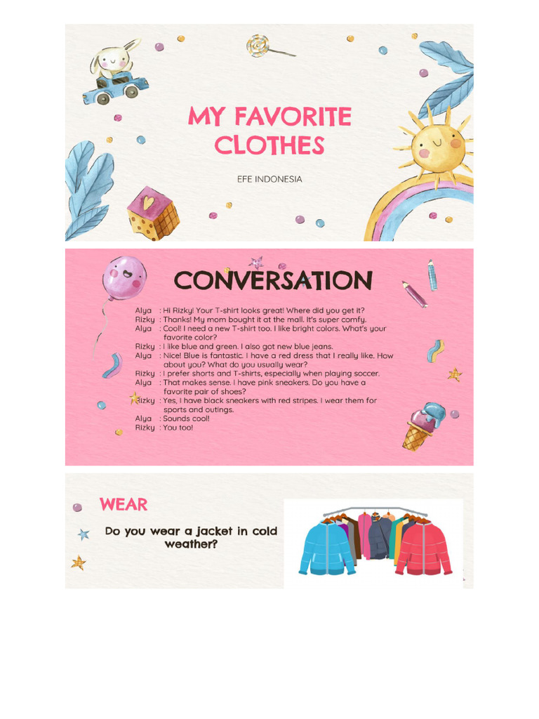 Sd-My Favorite Clothes | PDF