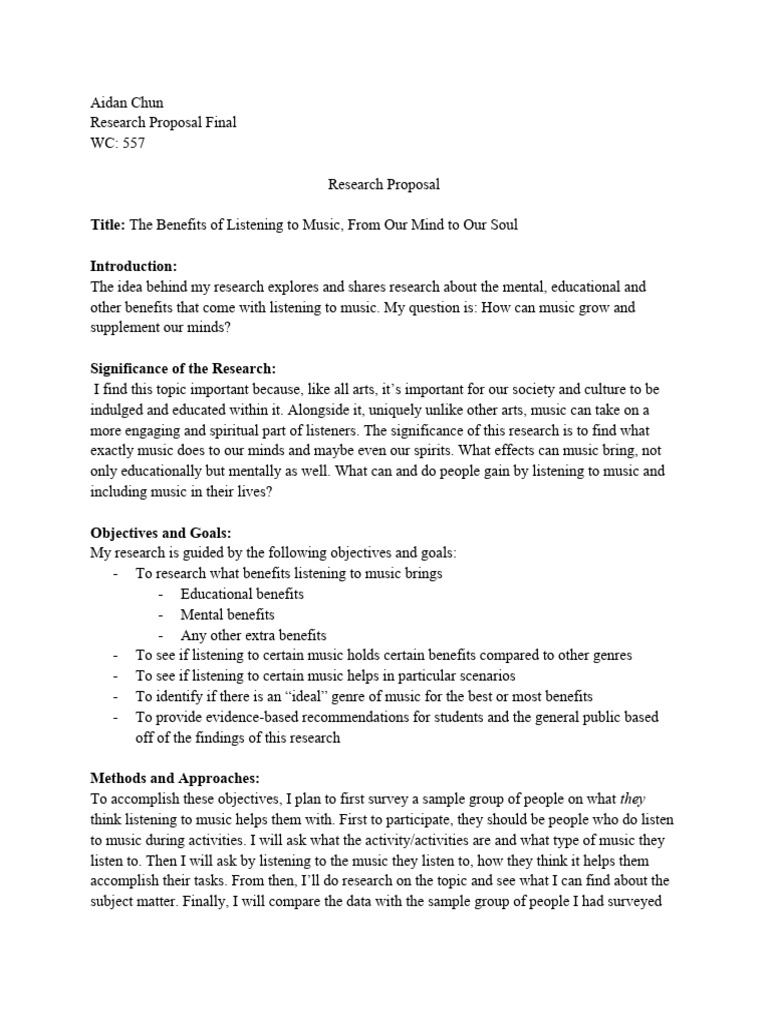 Research Proposal Final | PDF | Mind | Cognition