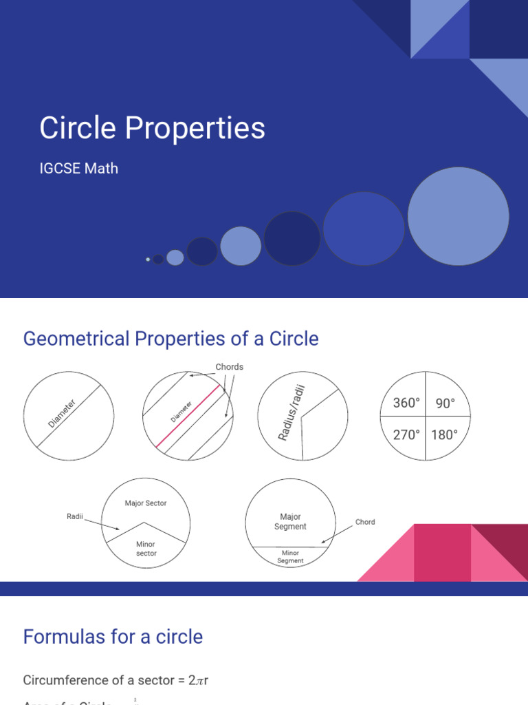 Circle Properties for IGCSE Math | PDF | Circle | Triangle