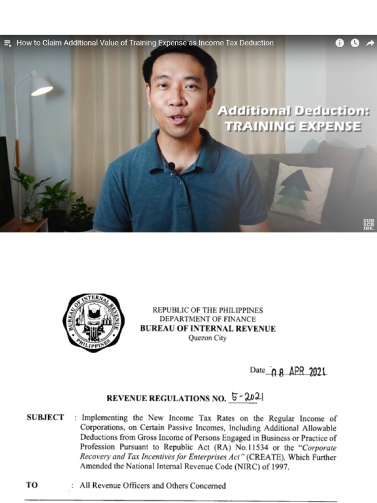 How To Claim Additional Training Expense | PDF