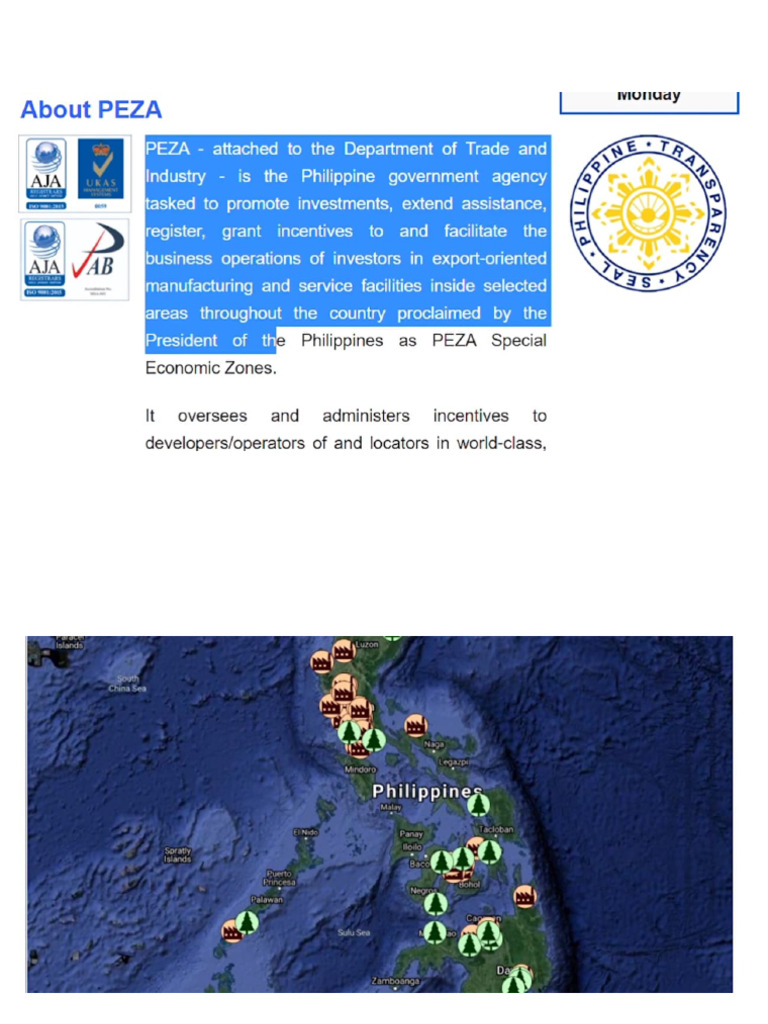 Peza Teza Registered Entities | PDF