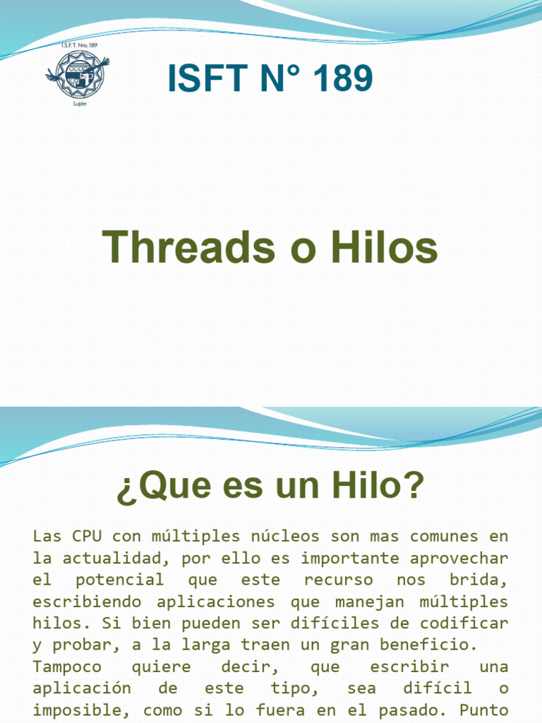 Hilos | PDF | Hilo (Computación) | Software del sistema