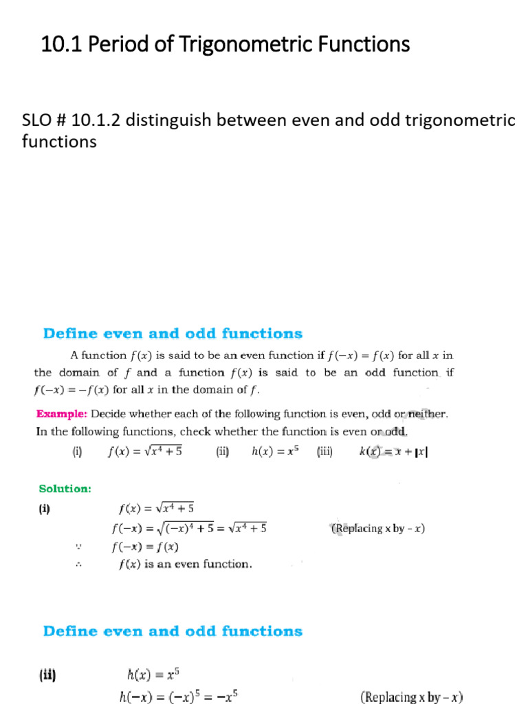 Trigonometric Functions: Period & Properties | PDF | Trigonometric ...