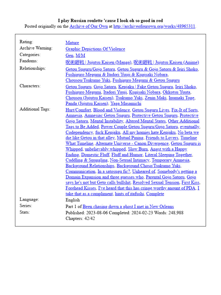 I Play Russian Roulette | PDF