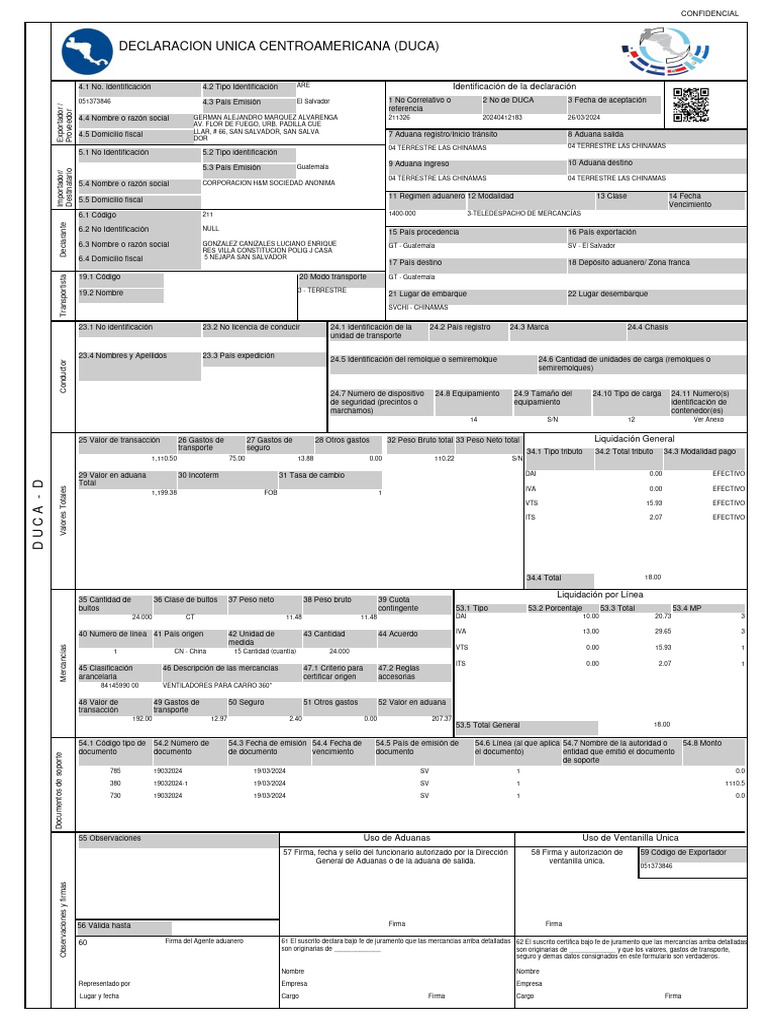 Declaración Única Centroamericana (DUCA) | PDF | Comercio | Negocios ...
