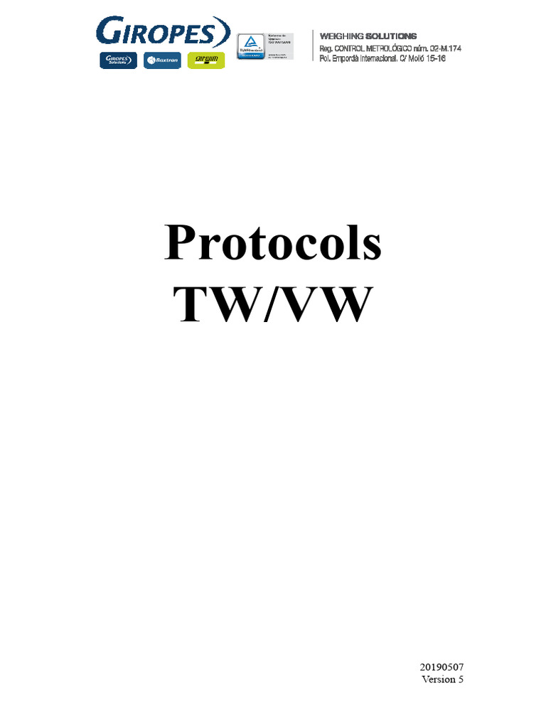 TW VW PROTOCOLS v5 | PDF | Ascii | String (Computer Science)