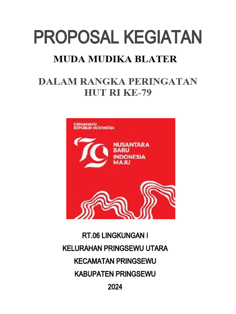 807 Proposal Lomba 17 Agustus RT | PDF