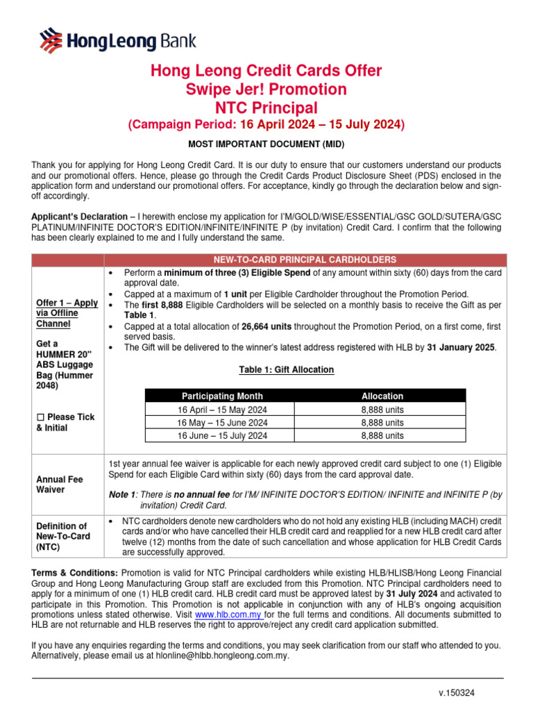 MID - NTC Principal Q4 FY2324 | PDF | Credit Card