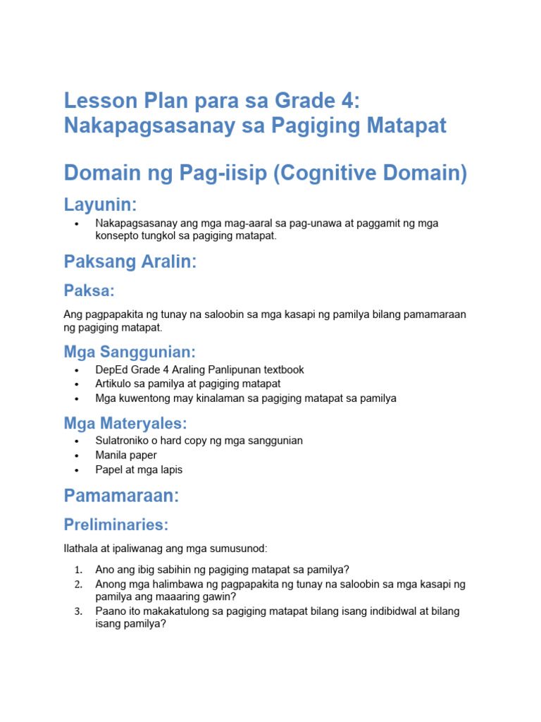 Nakapagsasanay Sa Pagiging Matapat | PDF