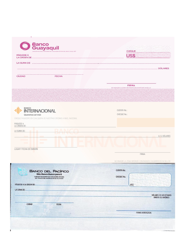 Cheques FORMATO | PDF