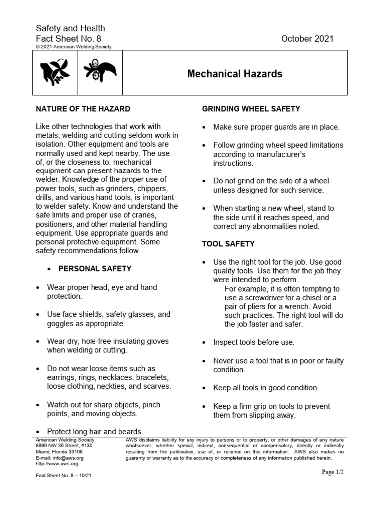 Fact Sheet No.8-October-2021 | PDF | Occupational Safety And Health ...