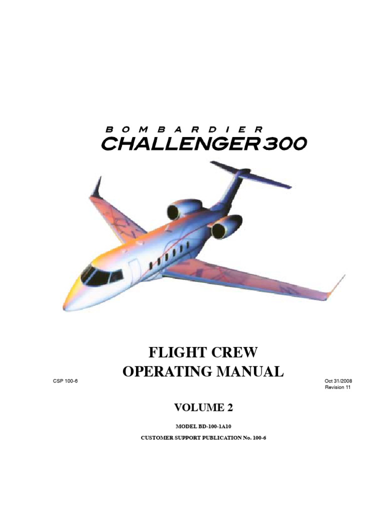 Challenger 300 Flight Crew Manual Vol 2 | PDF | Fahrenheit | Airspeed