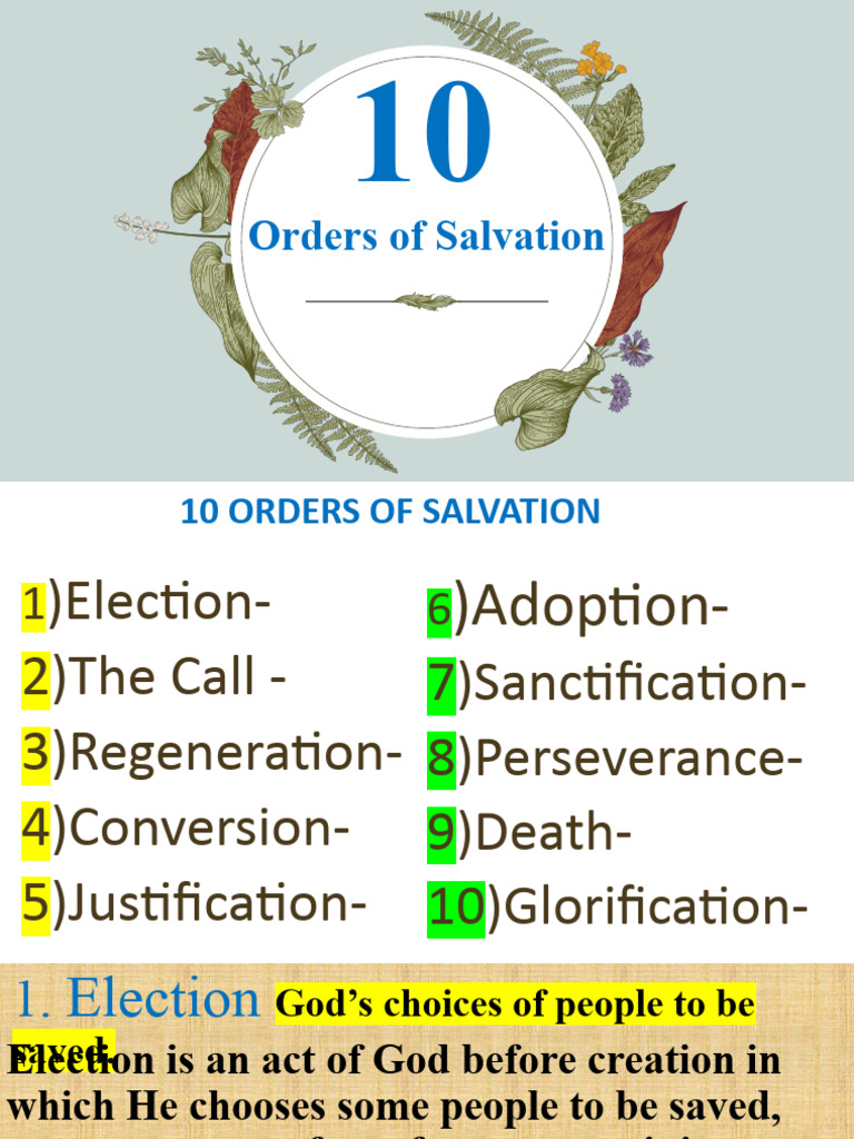 10 Steps of Salvation | PDF | Justification (Theology) | Perseverance ...