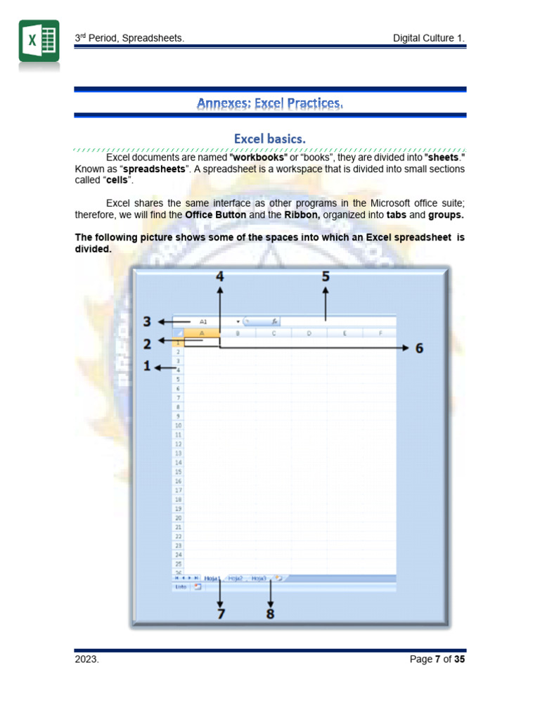 3rd PERIOD, STUDENT MANUAL SPREADSHEETS v3 2023 | PDF | Spreadsheet | Microsoft Excel