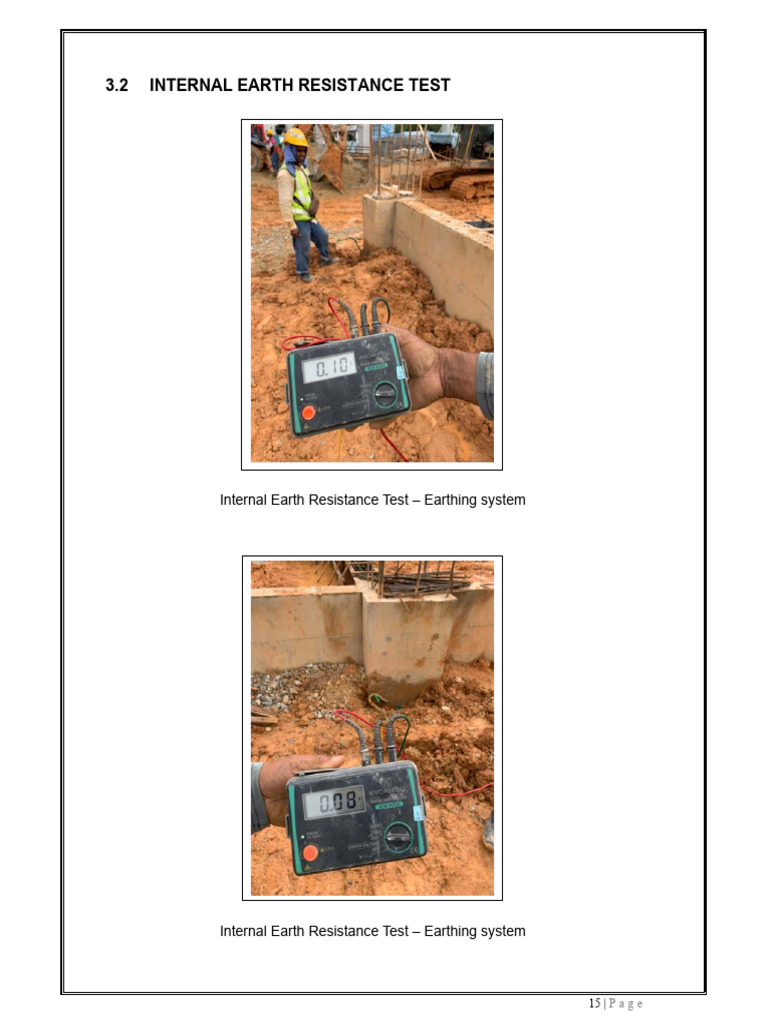 Internal Earth Resistance Test - Earthing System | PDF
