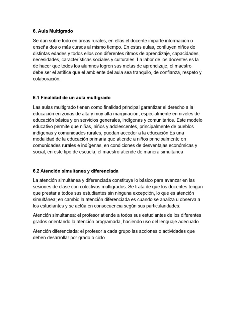 Aula Multigrado Punto 6 | PDF | Crecimiento personal y profesional ...