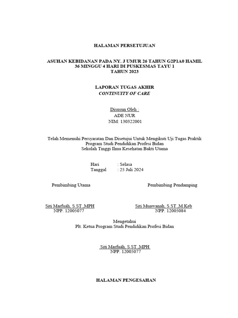 Format UJIAN COC | PDF