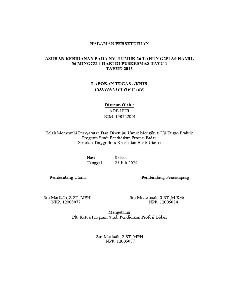 Format UJIAN COC | PDF