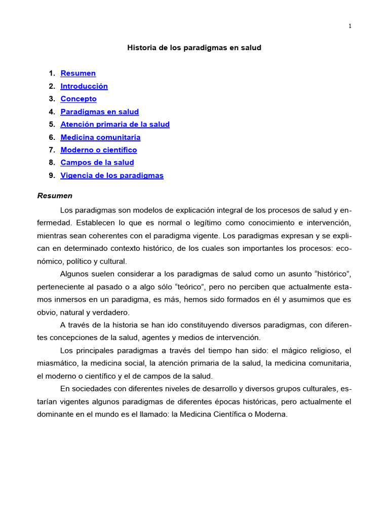 Paradigmas en Salud | PDF | Paradigma | Hospital